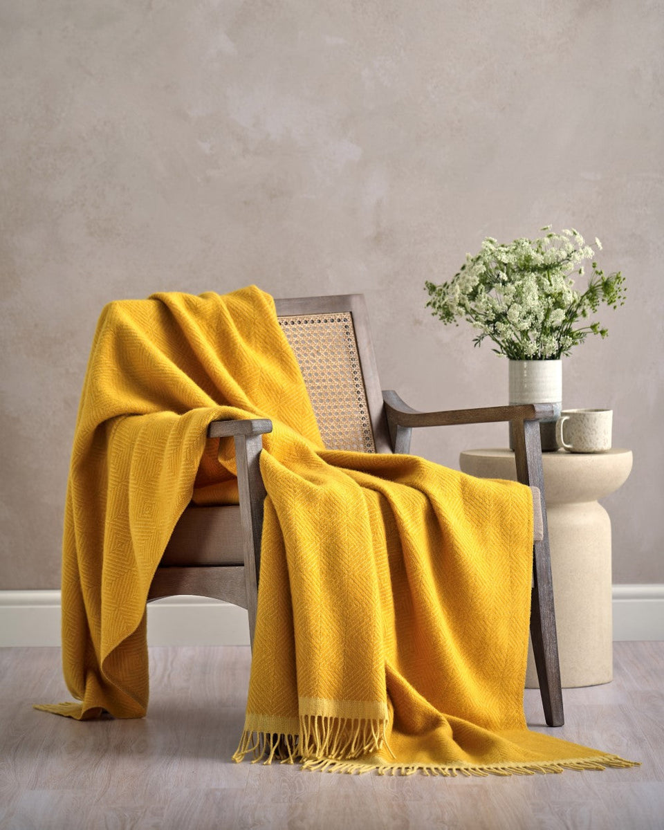 Yellow Wool Throws and Blankets | The British Blanket Company
