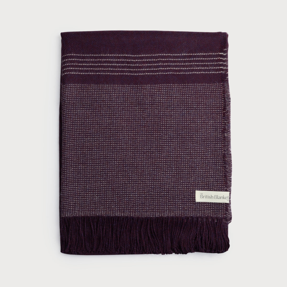 100% Alpaca Blanket: Berry Purple | The British Blanket Company