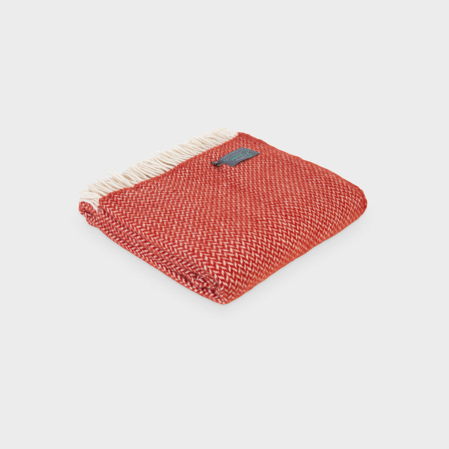 Red Wool Throws and Blankets | The British Blanket Company