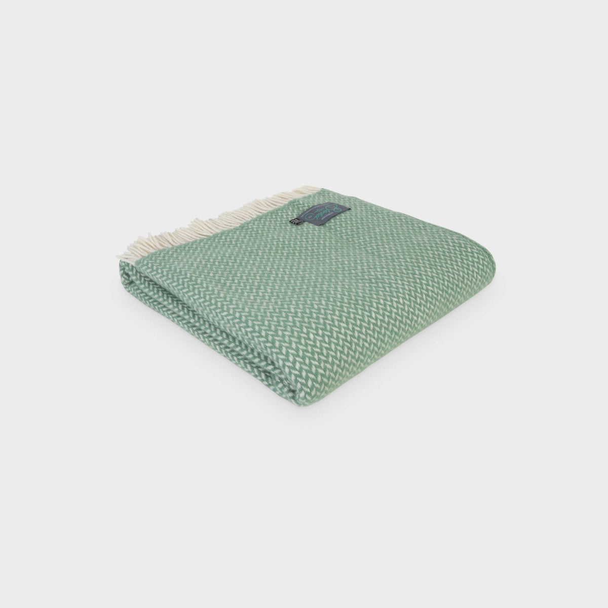 Signature Herringbone Blanket: Sage Green (A) – The British Blanket Company