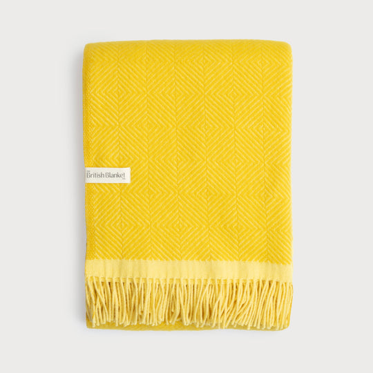 Yellow Wool Throws and Blankets | The British Blanket Company
