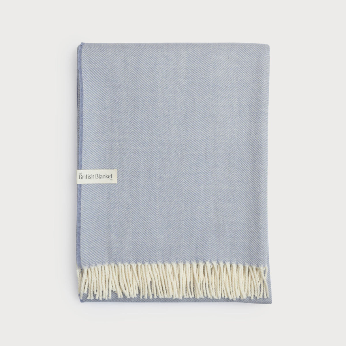 Smoke Blue Merino Herringbone Throw – The British Blanket Company