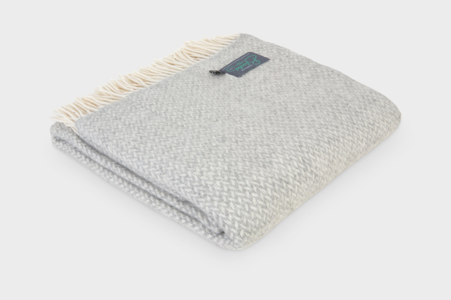 XL Silver Grey Herringbone Throw – The British Blanket Company